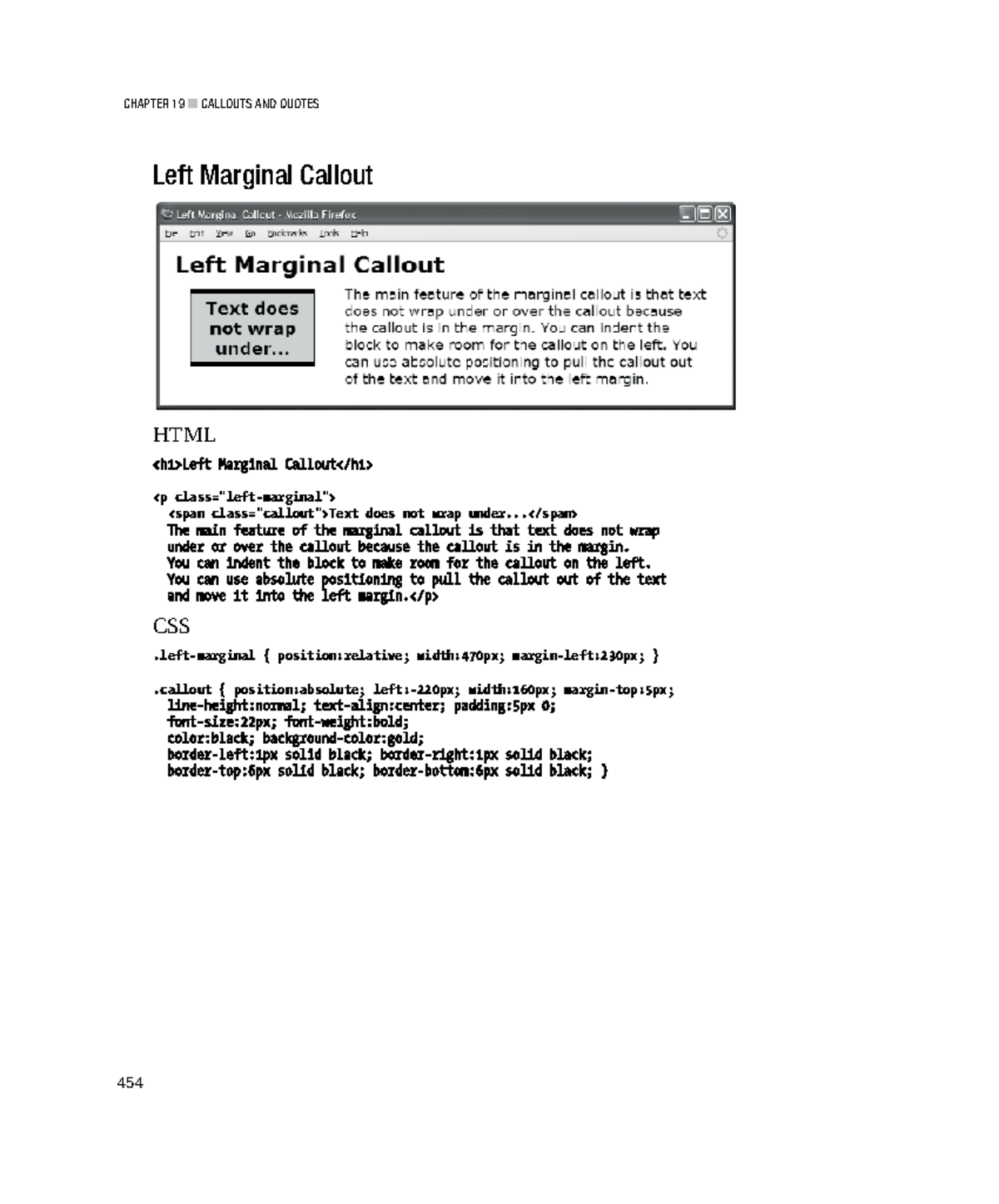 Web development (43) - Left Marginal Callout HTML Left Marginal Callout ...