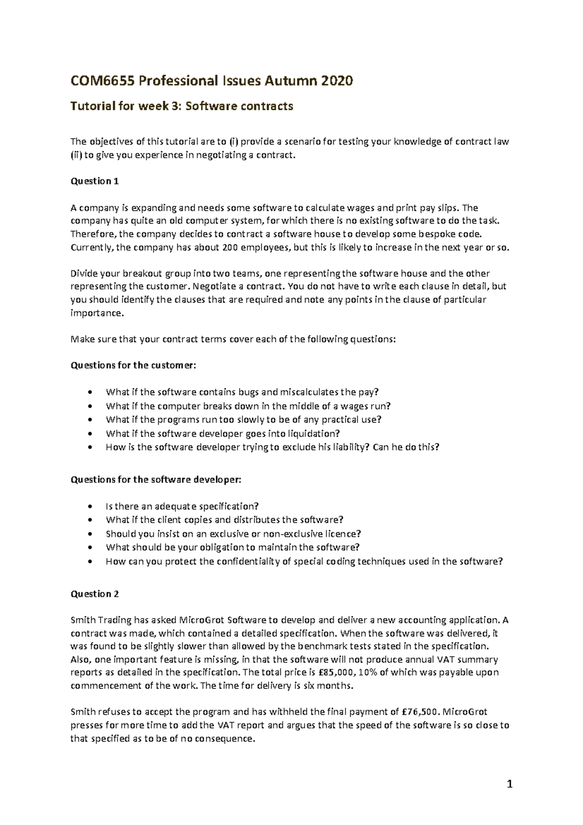 Tutorial-week-3 - some useful material for the course - 1 COM6655 ...