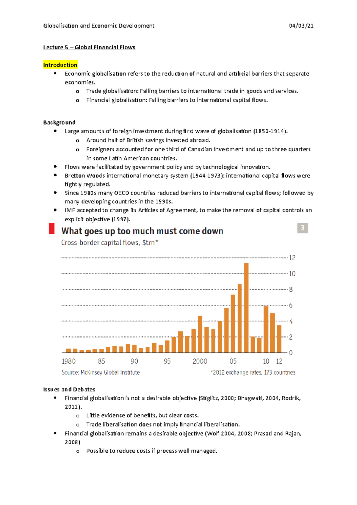 Lecture 5 - Global Financial Flows - Lecture 5 – Global Financial Flows ...