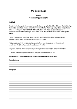 The Golden Age Summaries (Autosaved) - The Golden Age- Chapter 1- Light ...