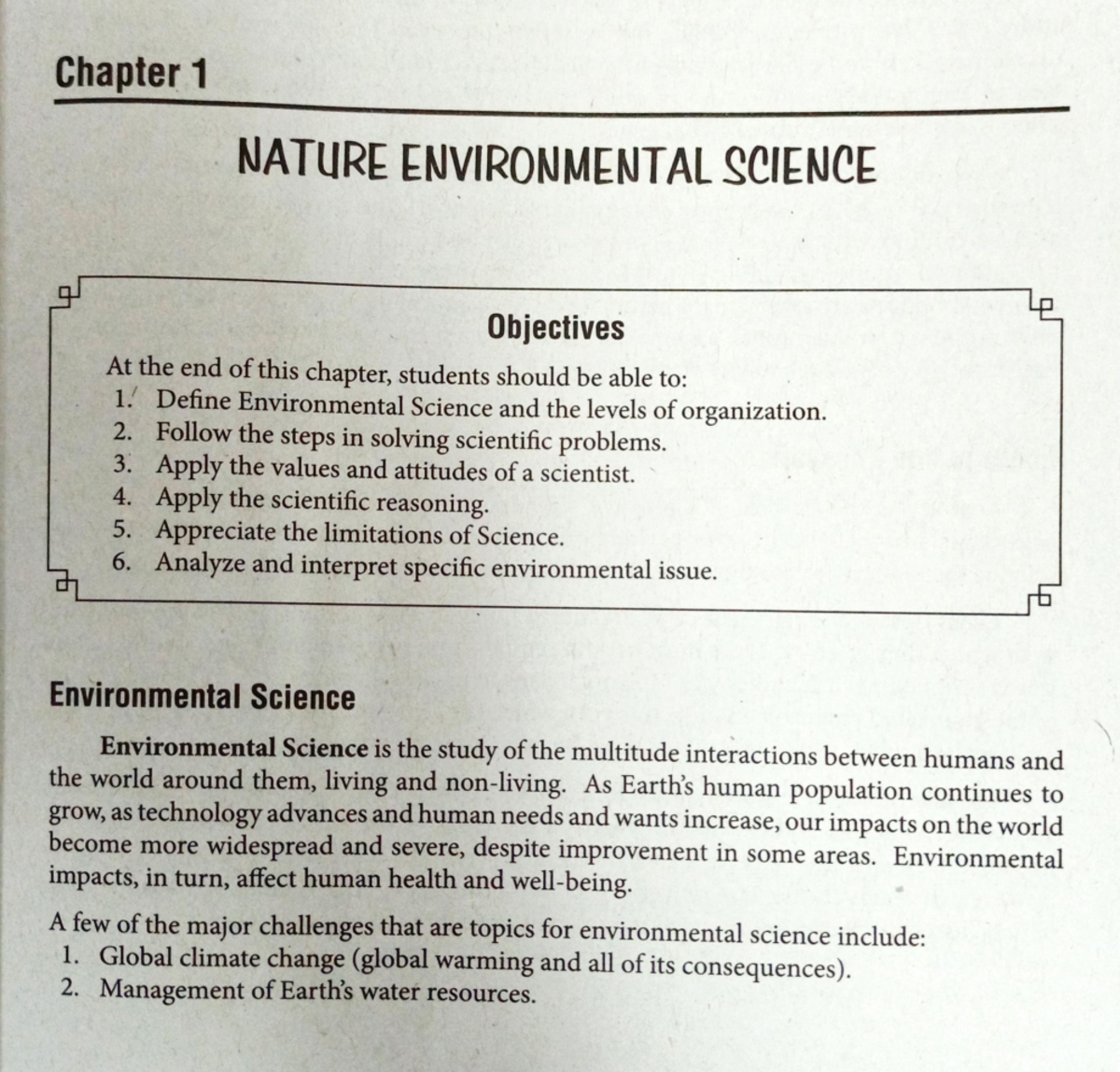 Chapter 1 Nature Environmental Science - Bsed Mathematics - Studocu