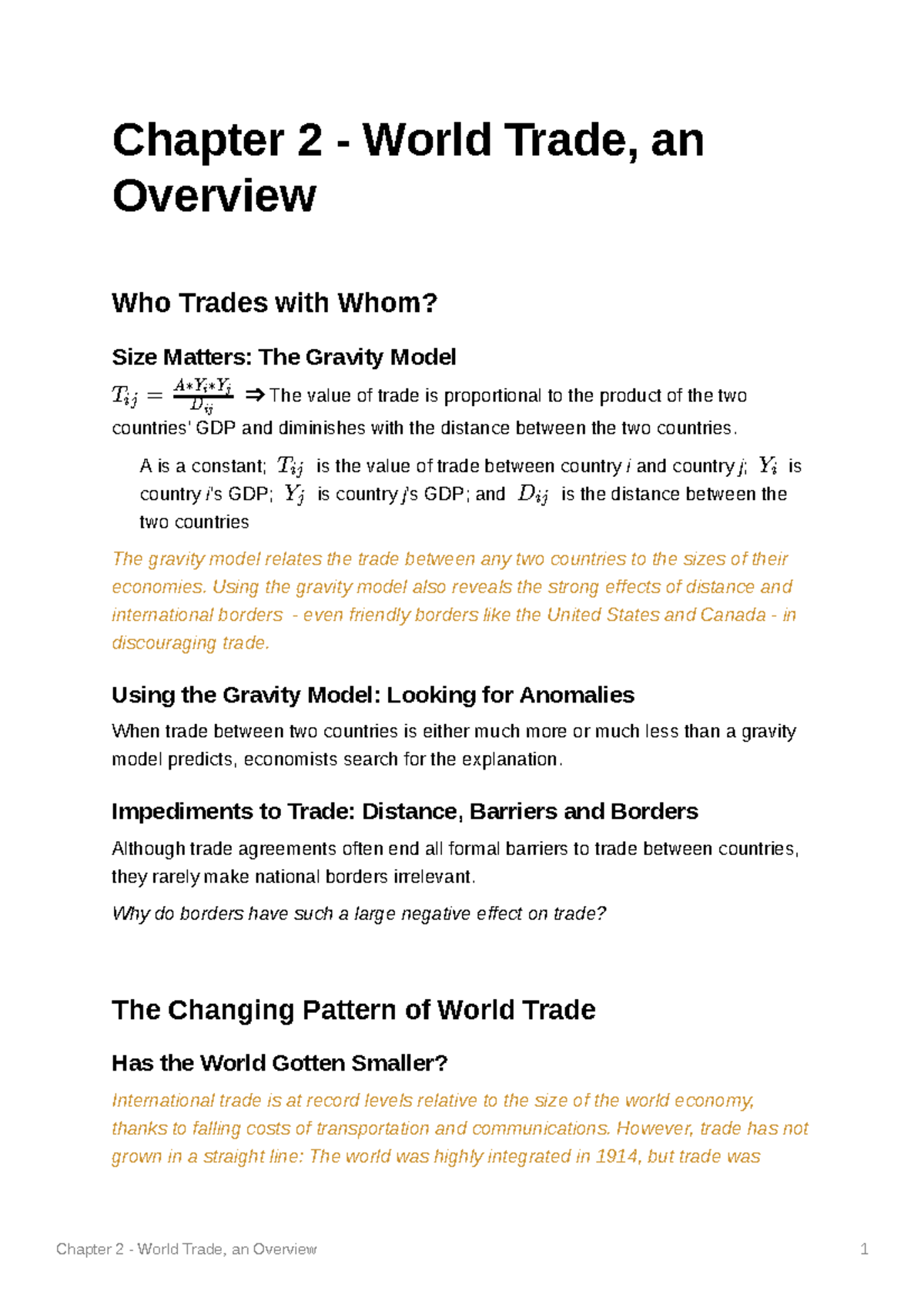 Chapter 2 - World Trade an Overview - Chapter 2 - World Trade, an ...