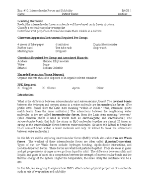 Lab 11B - lab 11b to review solubility - Lab11B: Problem Solving Activity Indicate the type of ...