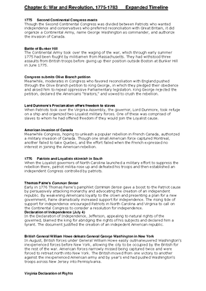 Chapter 5 Toward Independence - Chapter 5: Toward Independence , 1763 ...