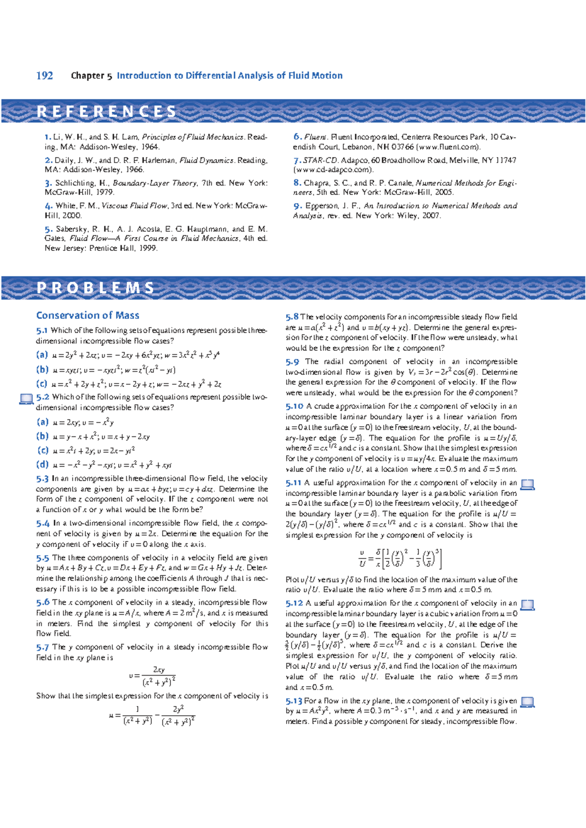 Problems Cap 05Fox Ed 9 - R E F E R E N C E S Li, W. H., and S. H. Lam ...