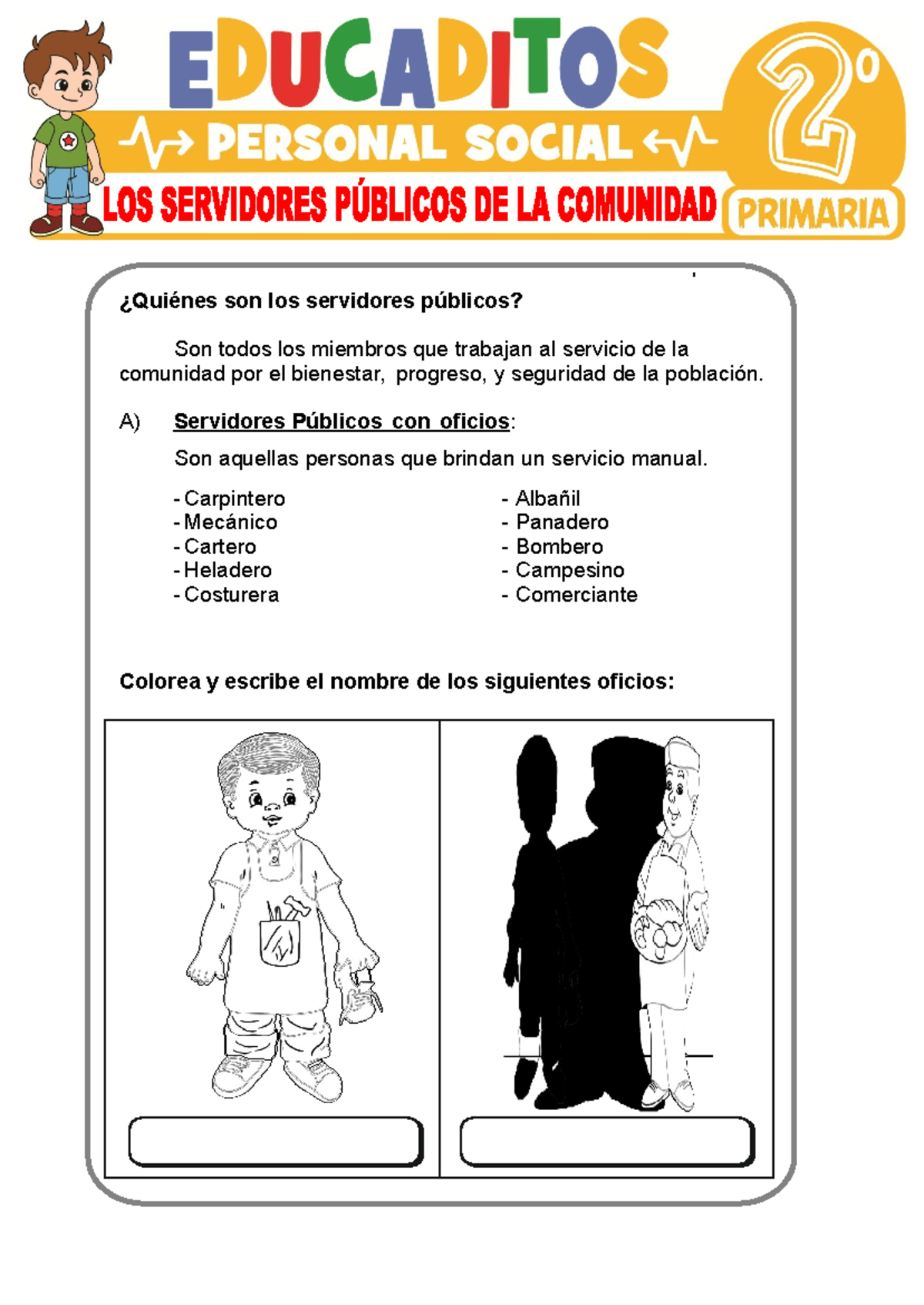 Los-Servidores-Publicos-de-la-Comunidad-para-Segundo-Grado-de-Primaria ...