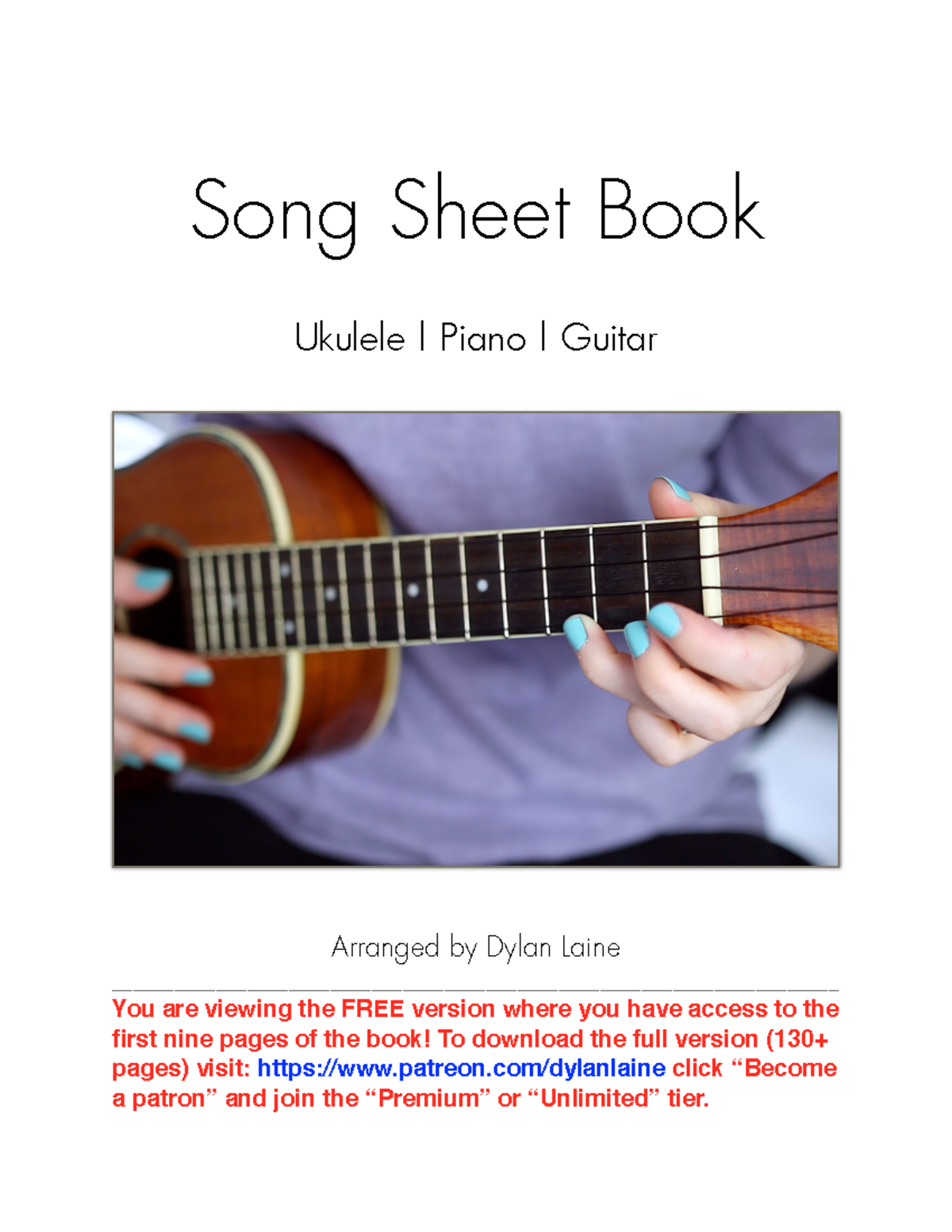 Song Book (Free Preview) - Song Sheet Book Ukulele | Piano | Guitar ...