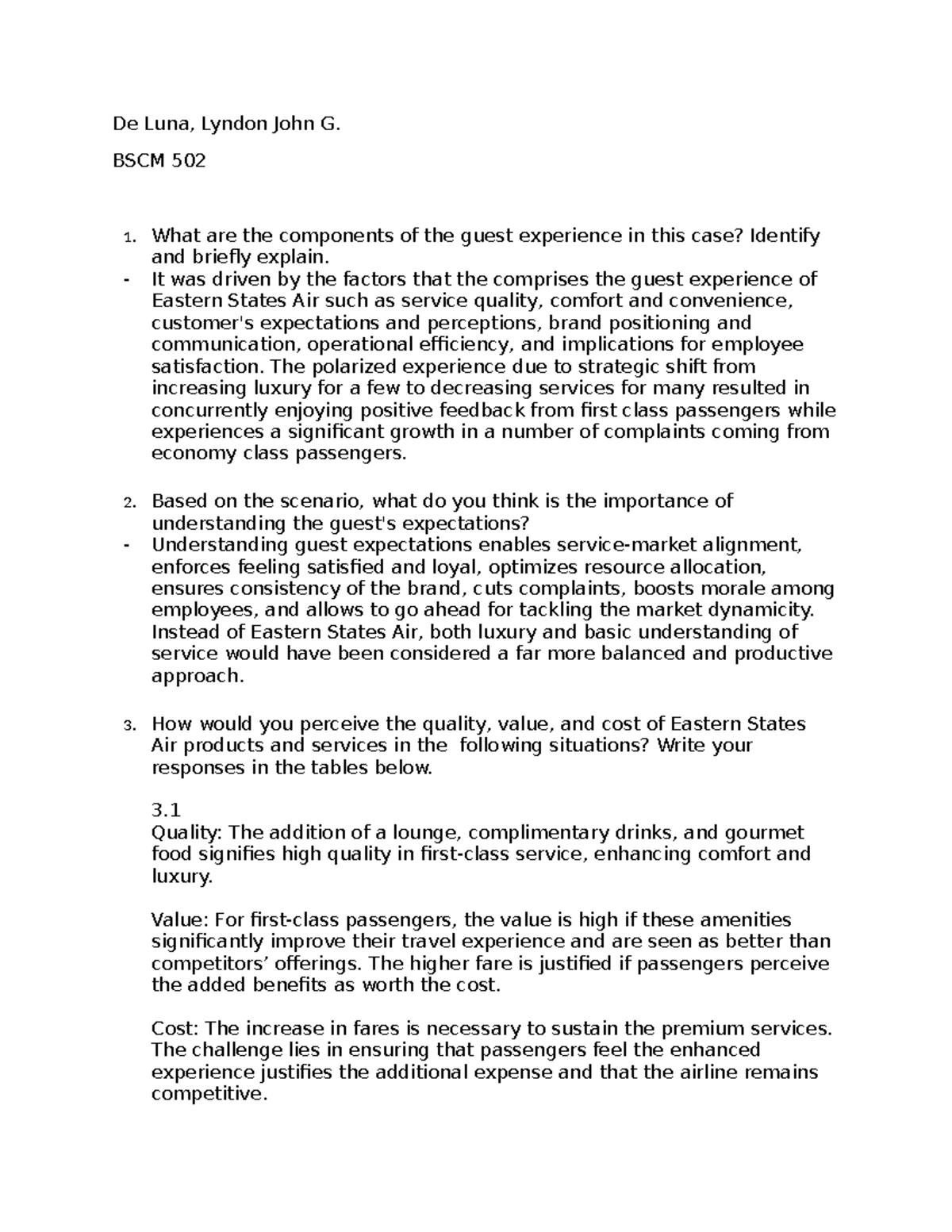 2quiz understanding the self - De Luna, Lyndon John G. BSCM 502 1. What ...