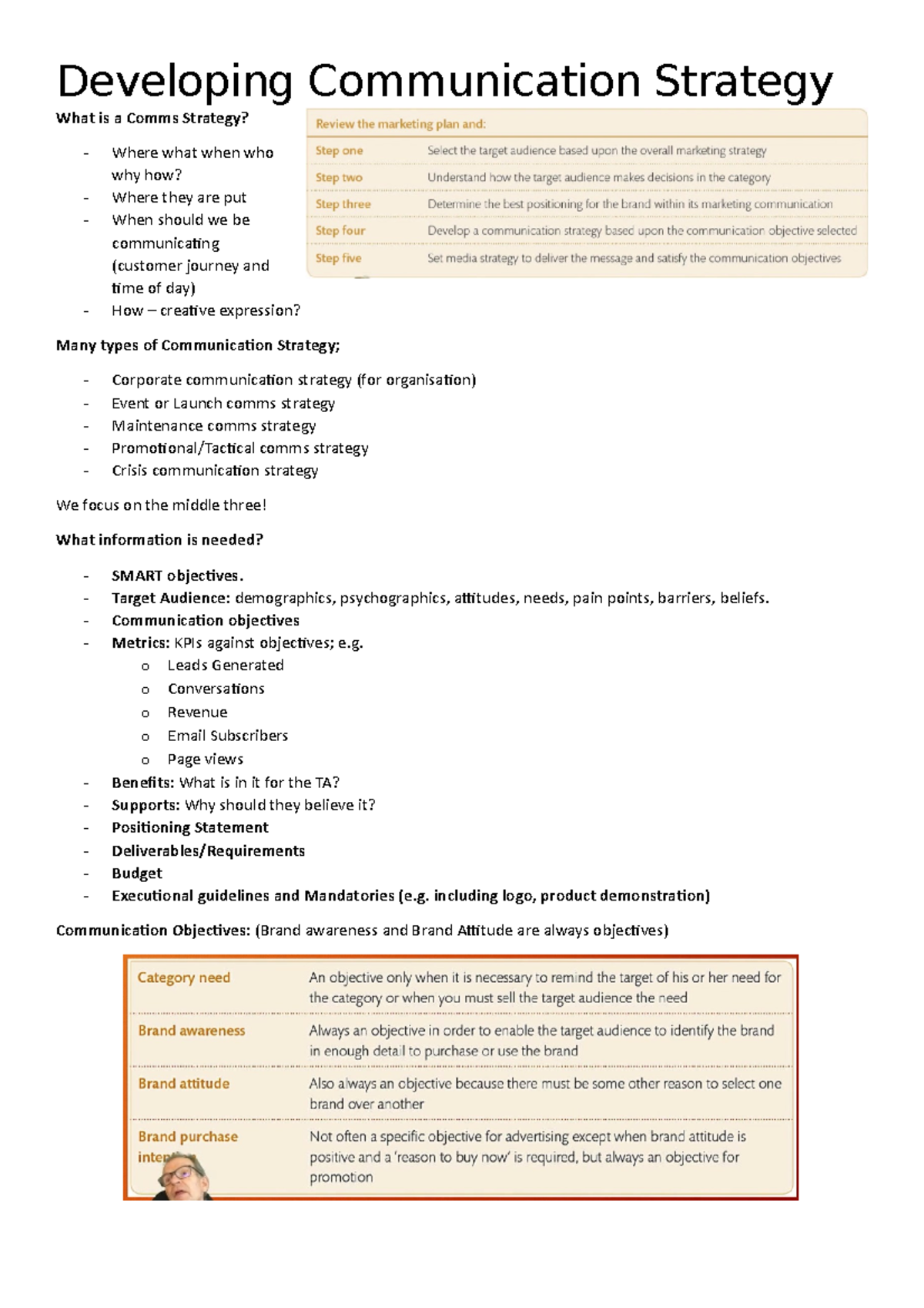 Week 4 - Developing Communication Strategy - Developing Communication ...
