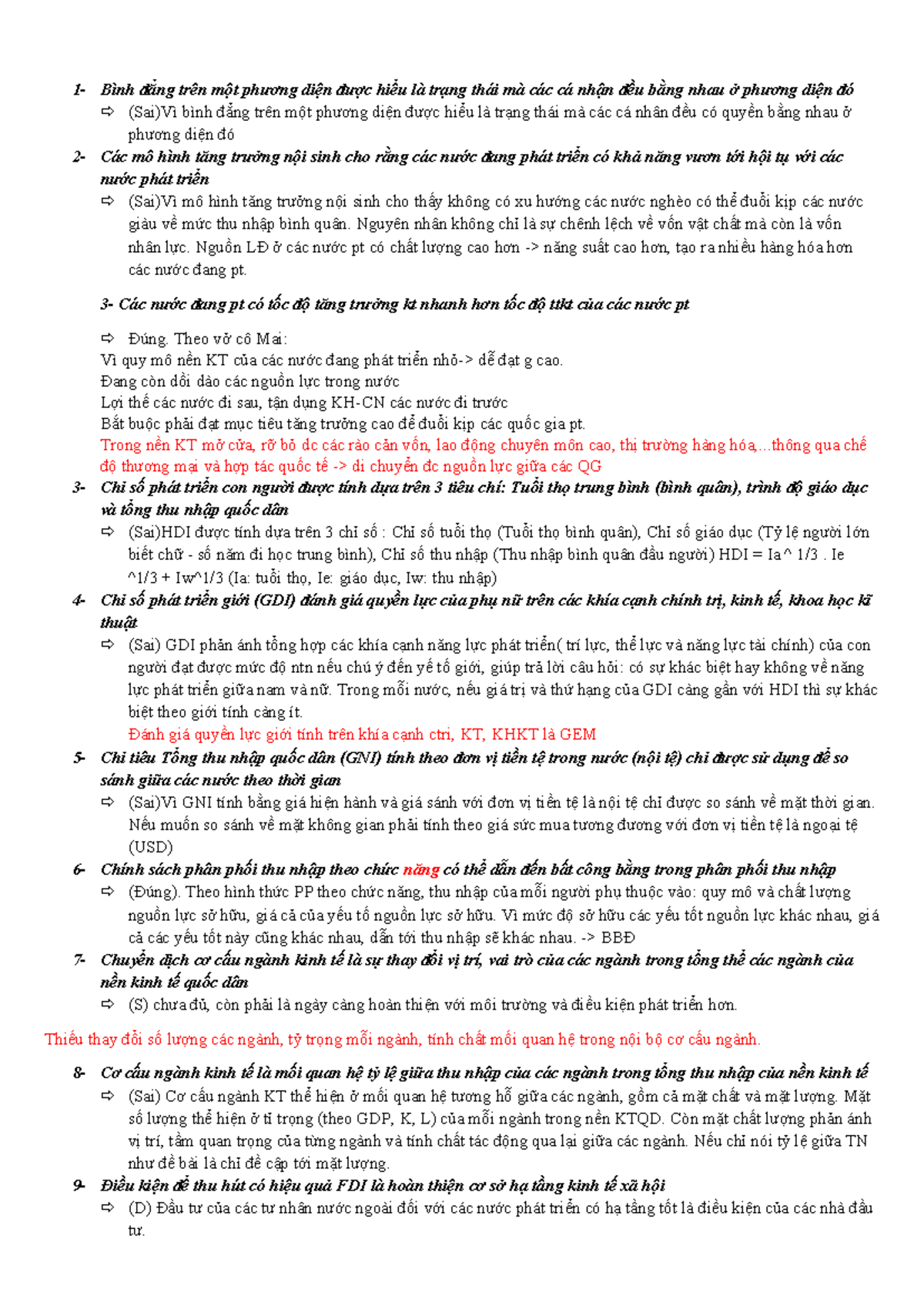 Tong hop DS KTPT (2017 ) - dung sai kinh te phat trien - 1- Bình đẳng ...