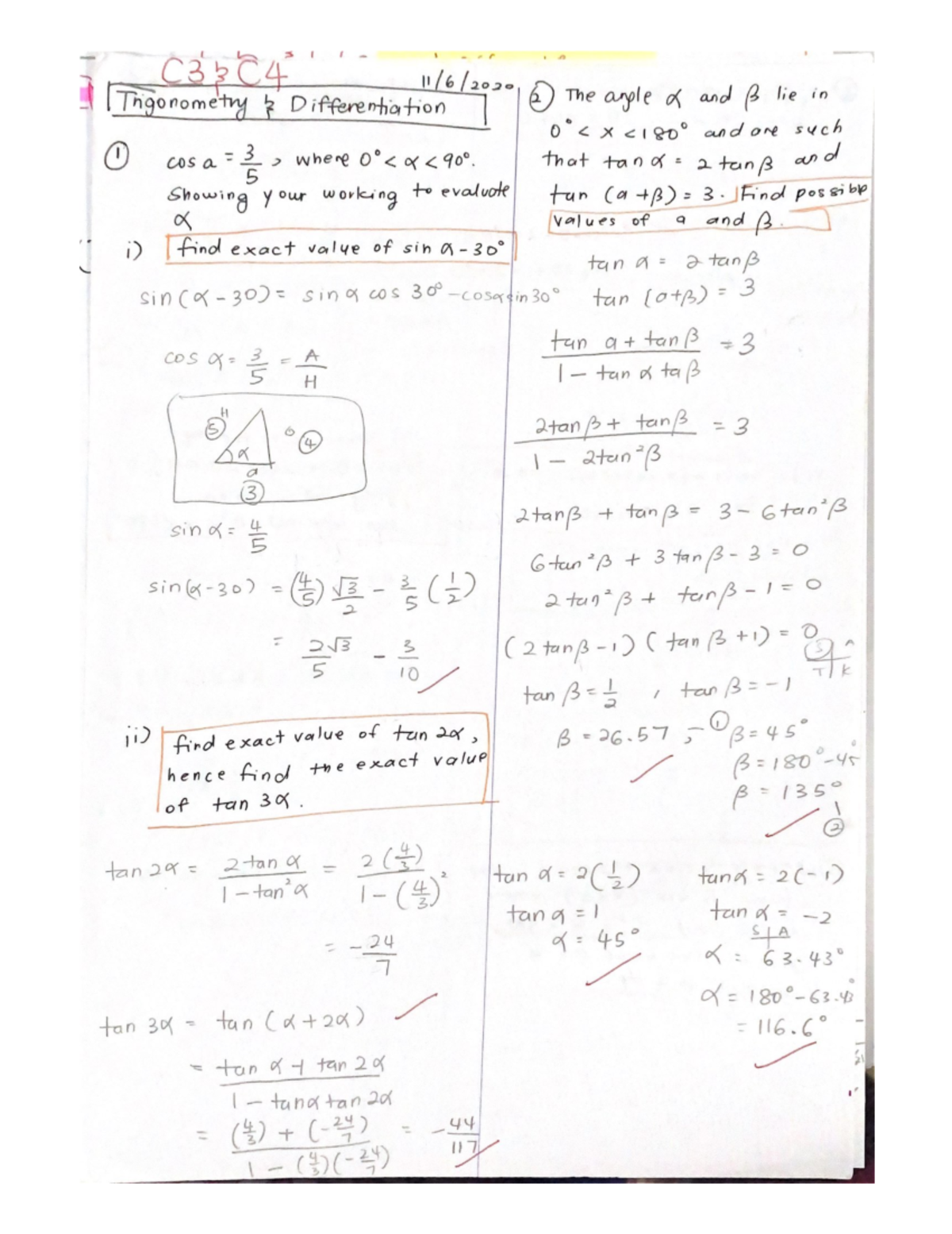 *Trigo and Differentiantion - Advance Financial Management - INTEC ...