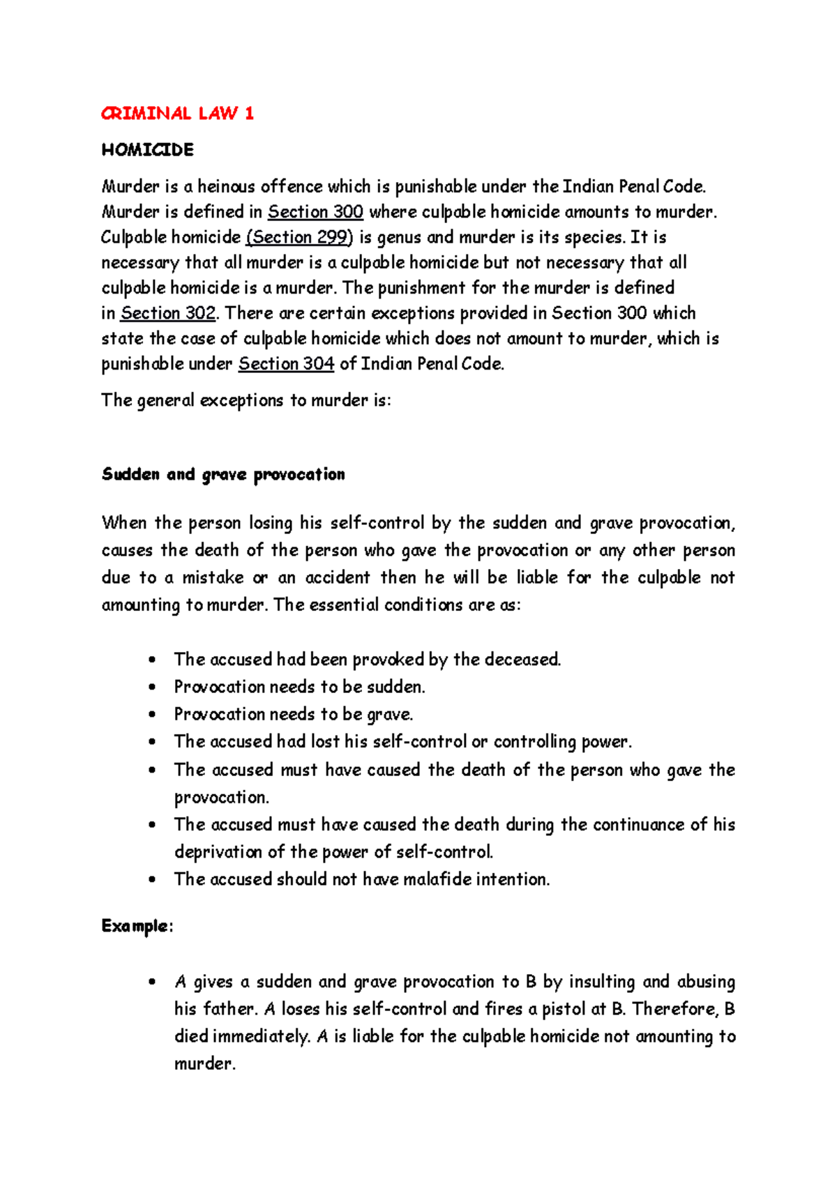 Criminal LAW 1 Noted CRIMINAL LAW 1 HOMICIDE Murder Is A Heinous