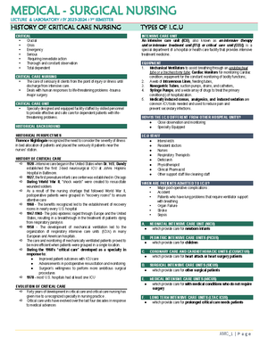 Types-OF-ICU Intro - types of icu - Prepared by: Areta K., Argente A ...