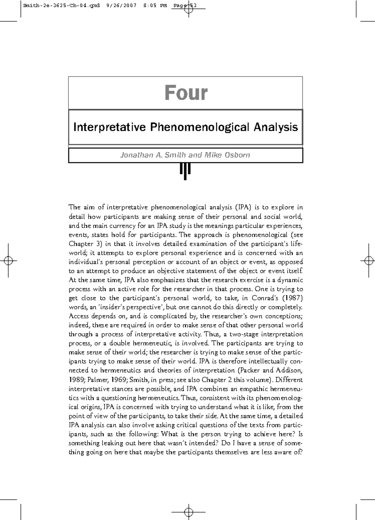 Interpretativephenomenologicalanalysis - The aim of interpretative ...
