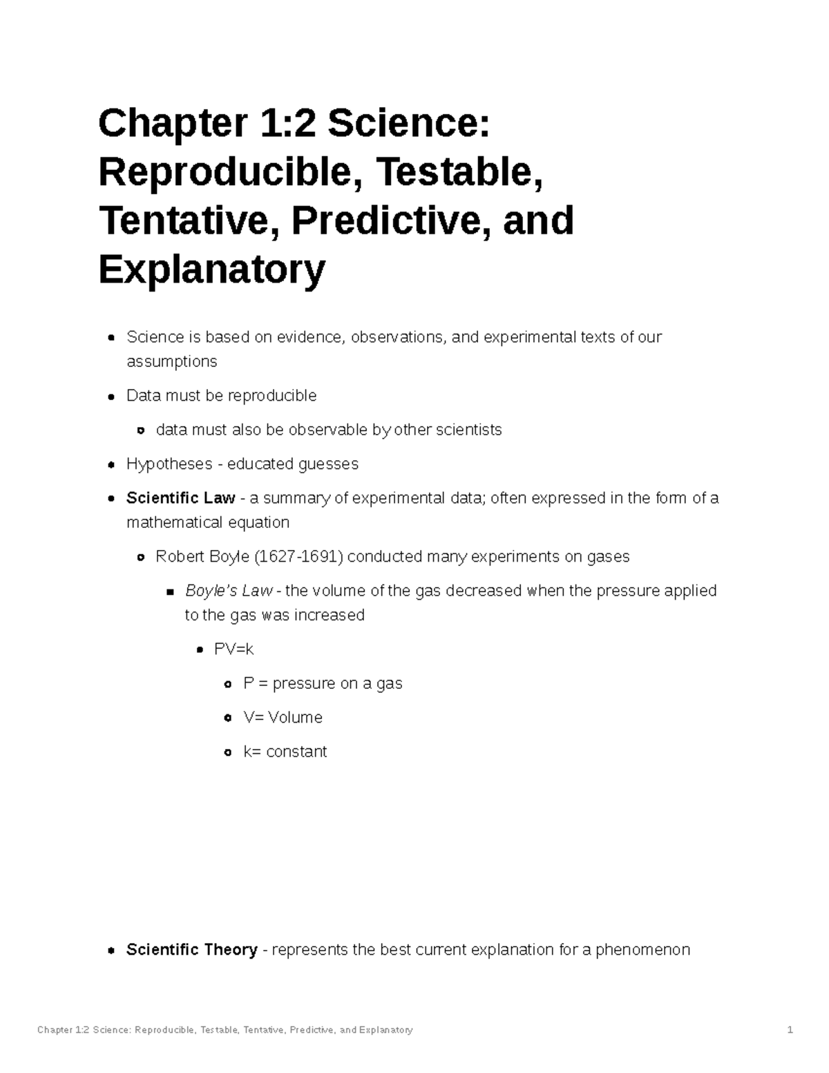 Chapter 12 Science Reproducible Testable Tentative Predictive and ...