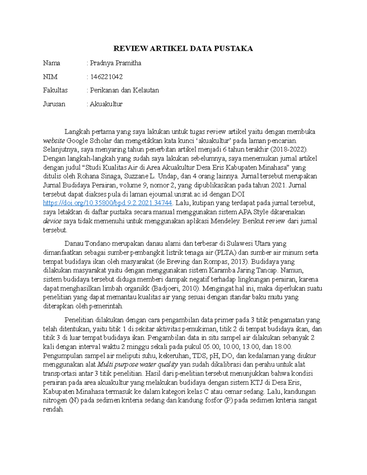 Review Artikel DATA Pustaka 146221042 Pradnya Pramitha - REVIEW ARTIKEL ...