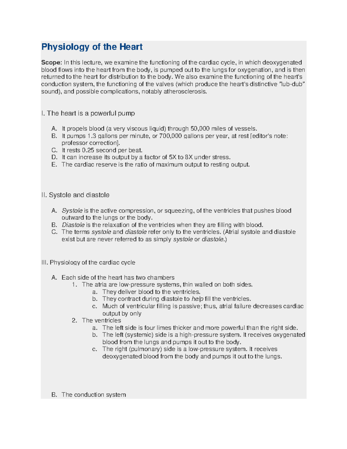 Physiology of the Heart - Physiology of the Heart Scope: In this ...