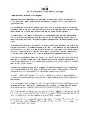 CS-330 Comp Graphic & Visualization - CS330 - SNHU - Studocu