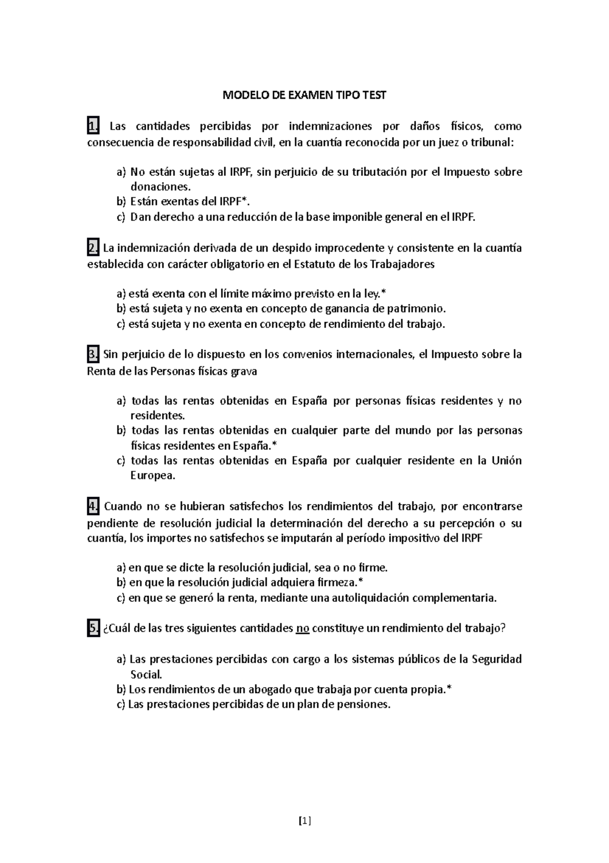 Modelo de examen tipo test Modelo de examen tipo testModelo de examen ...