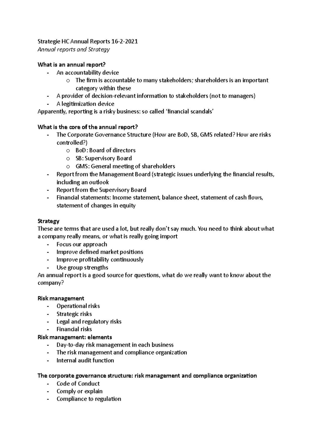 Strategie HC Annual Reports 16-2-2021 - Strategie HC Annual Reports 16 ...