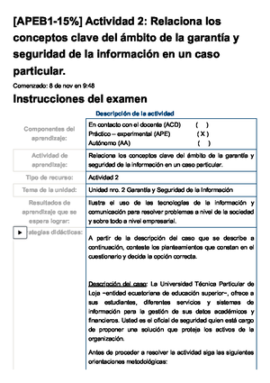 Examen_ [APEB1-10%] Actividad 1_ Análice un programa Java 10-10 - tecnologías de la información ...