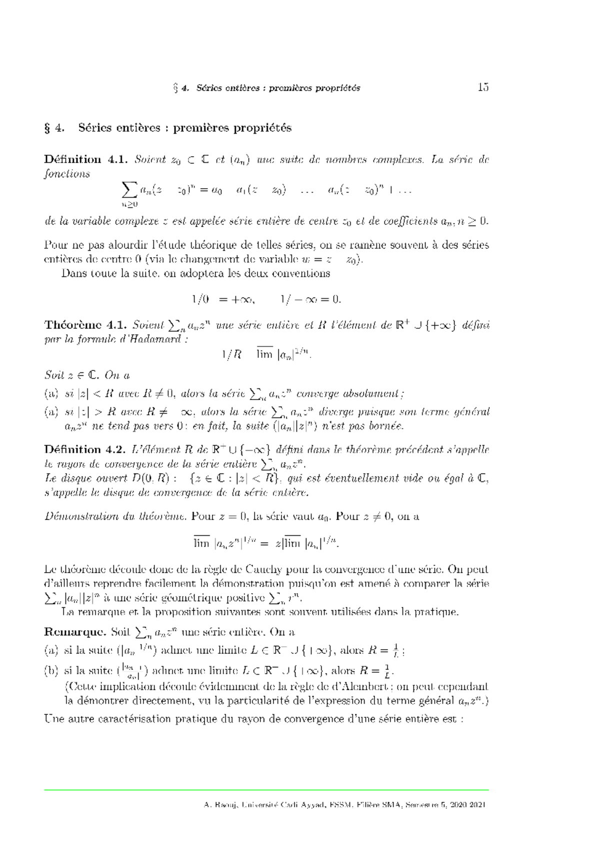 Cours 2+ - Variable Complexe - Studocu