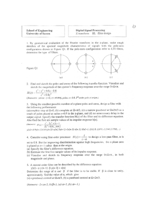 DSP2020 21 Sit Exam Paper Solution - Digital Signal Processing (H6100 ...