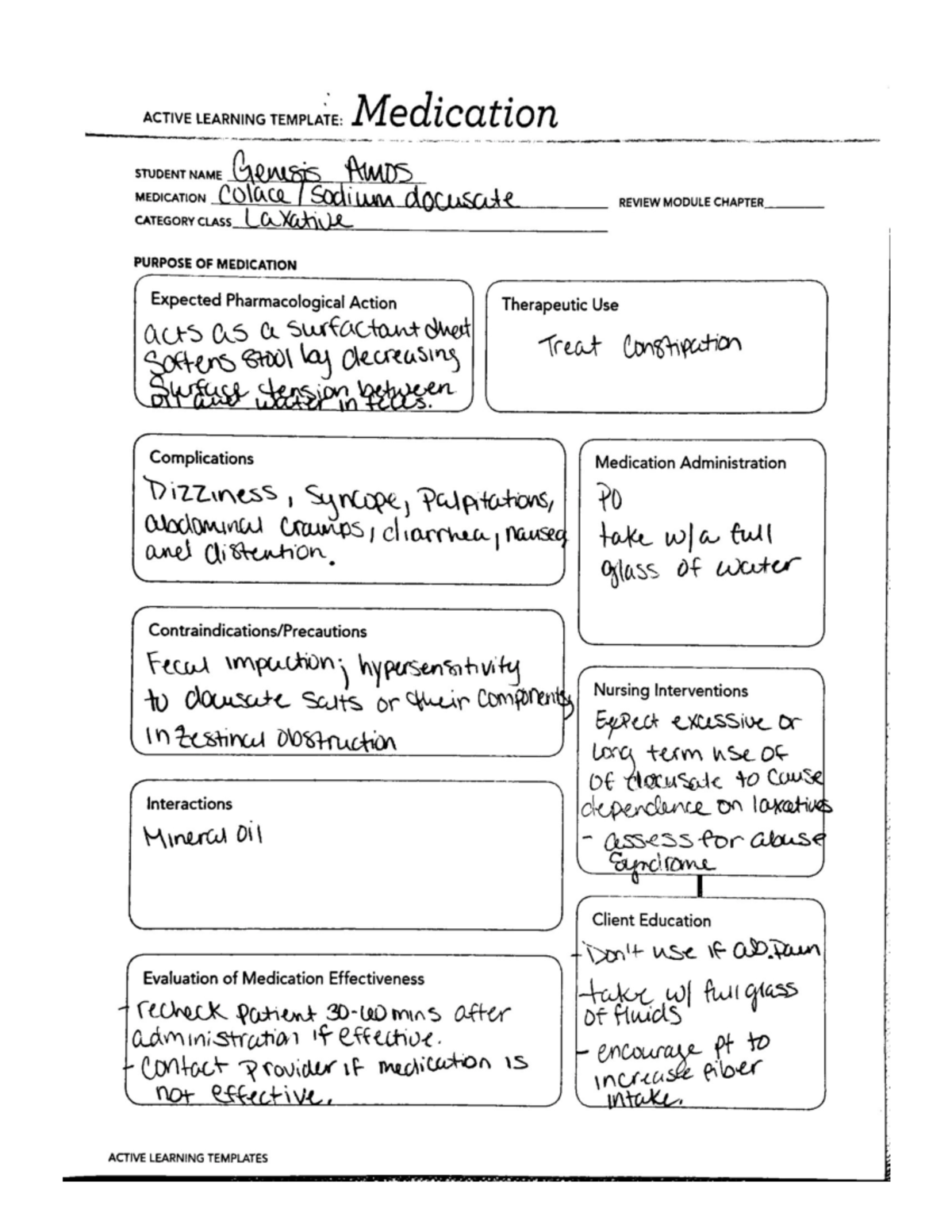 Medication sheets - NURS 2934 - Studocu