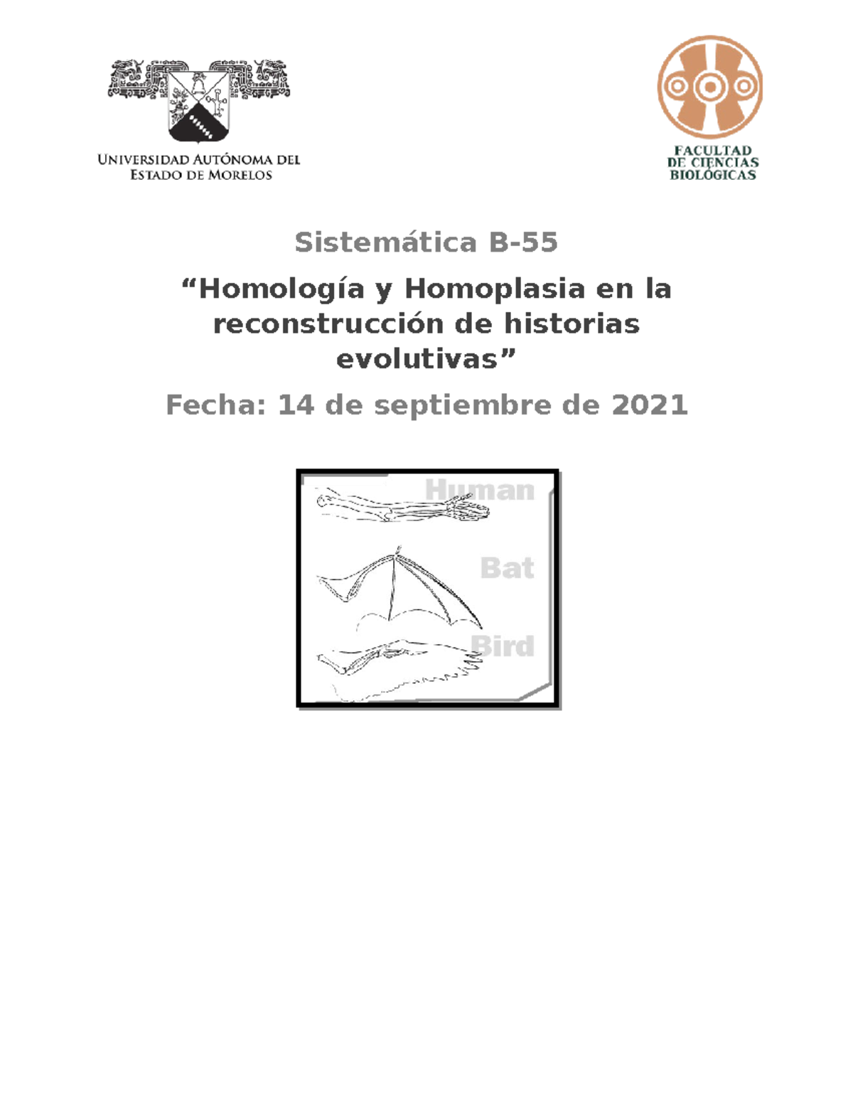 Homoplasia Y Homología en la Reconstrucción de Historias Evolutivas ...