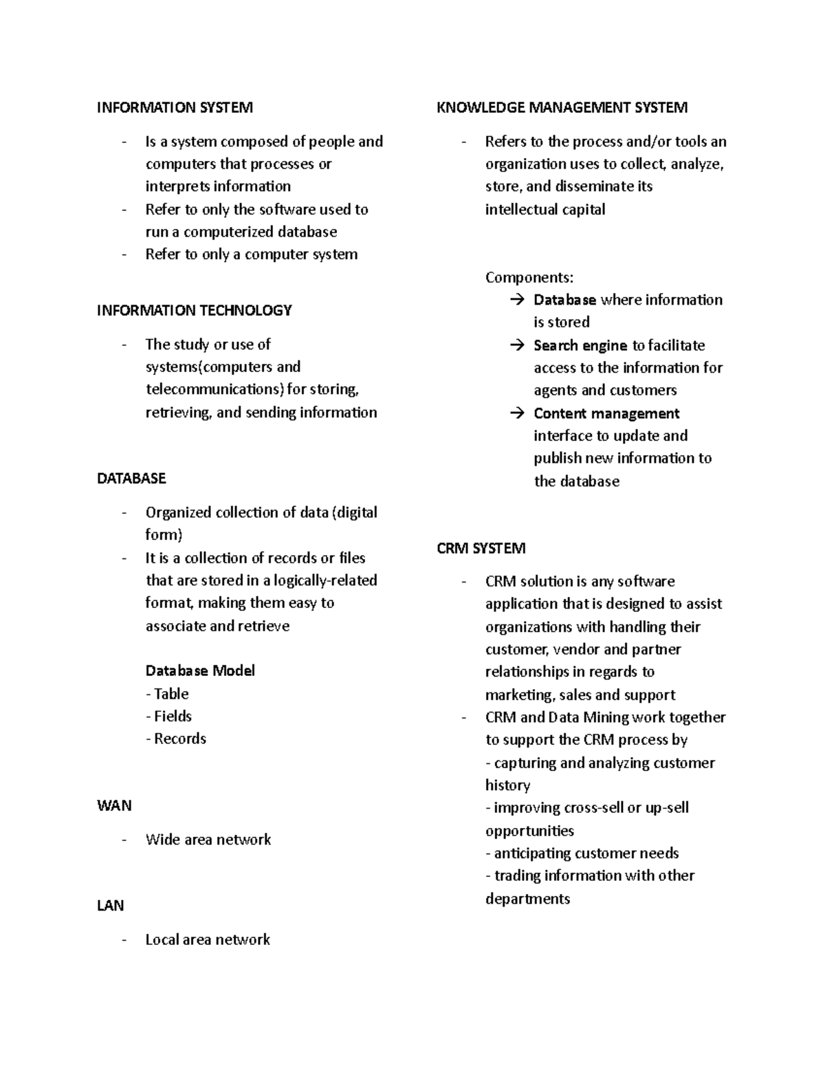 Computer fundamentals notes - INFORMATION SYSTEM Is a system composed ...