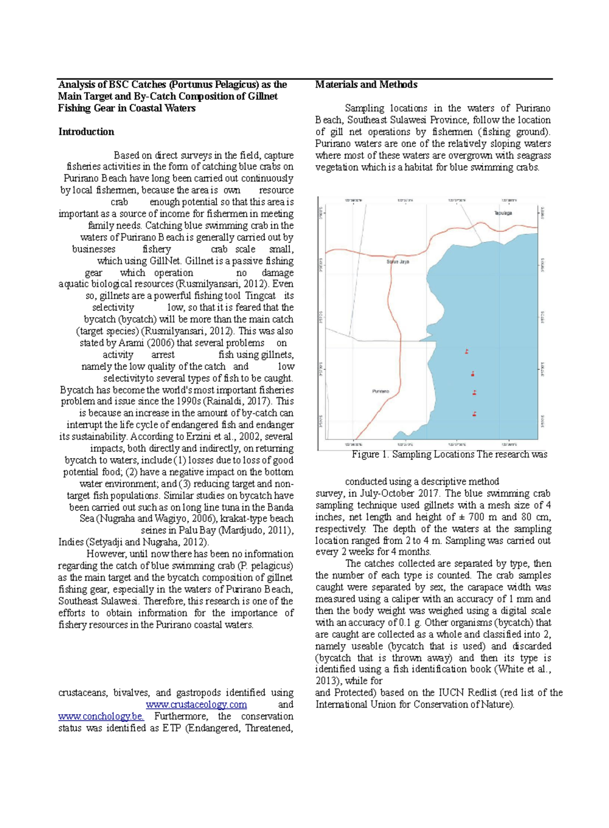 Analysis of BSC Catches (Portunus Pelagicus) as the Main Target and By ...