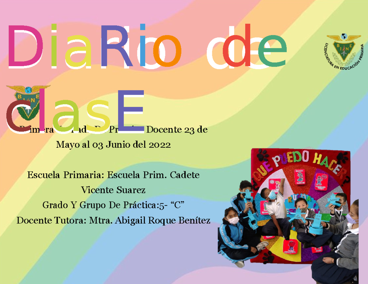 Diario DE Clase Primera Semana - Primera Jornada De Práctica Docente 23 ...