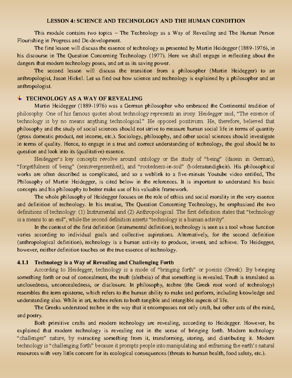 Science, Technology and Society Lesson 4/11 - LESSON 4: SCIENCE AND ...