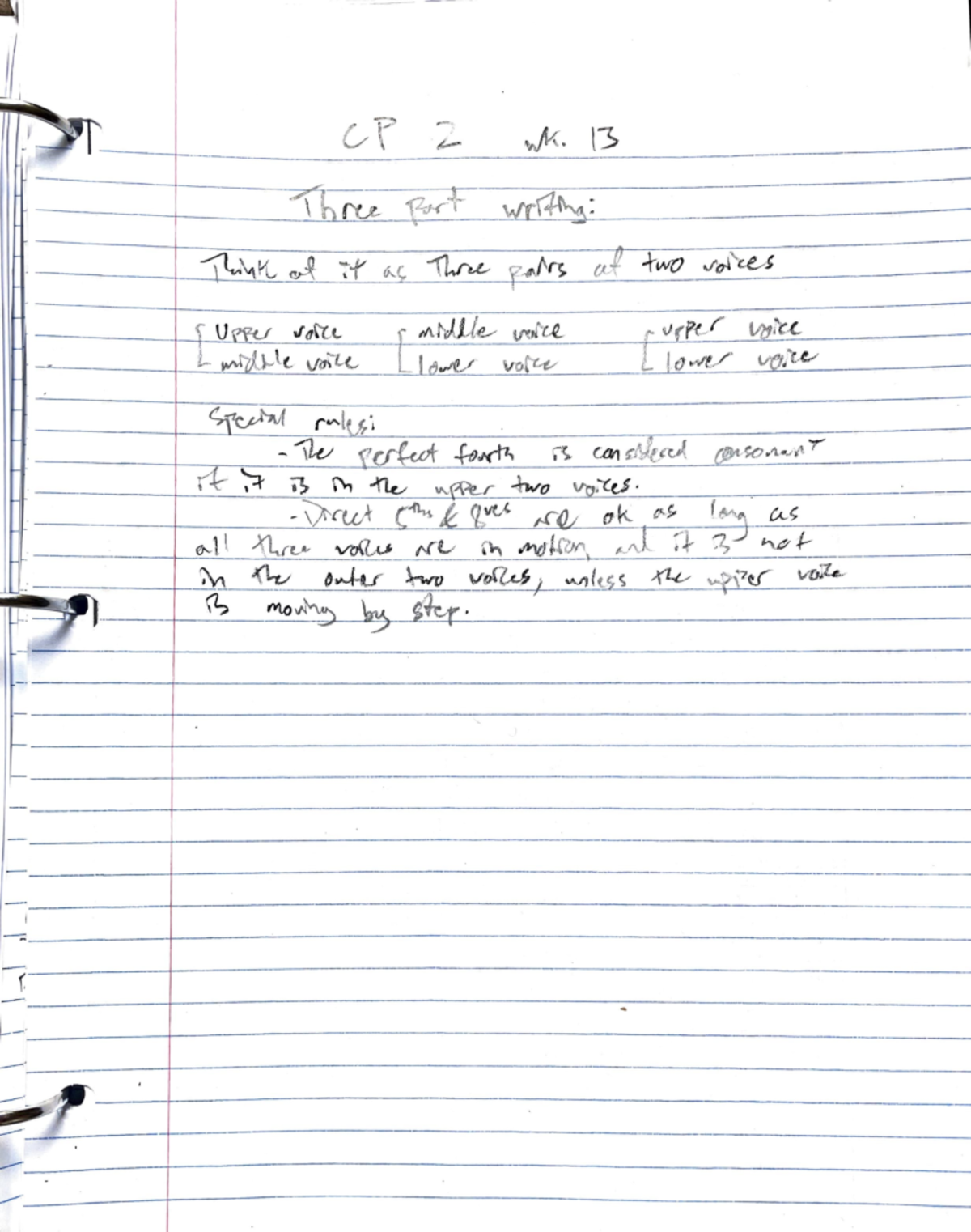 CP 2 Week 13 - Skip Witmyer - 3 Part writing (w/ handouts) - ~ I ...