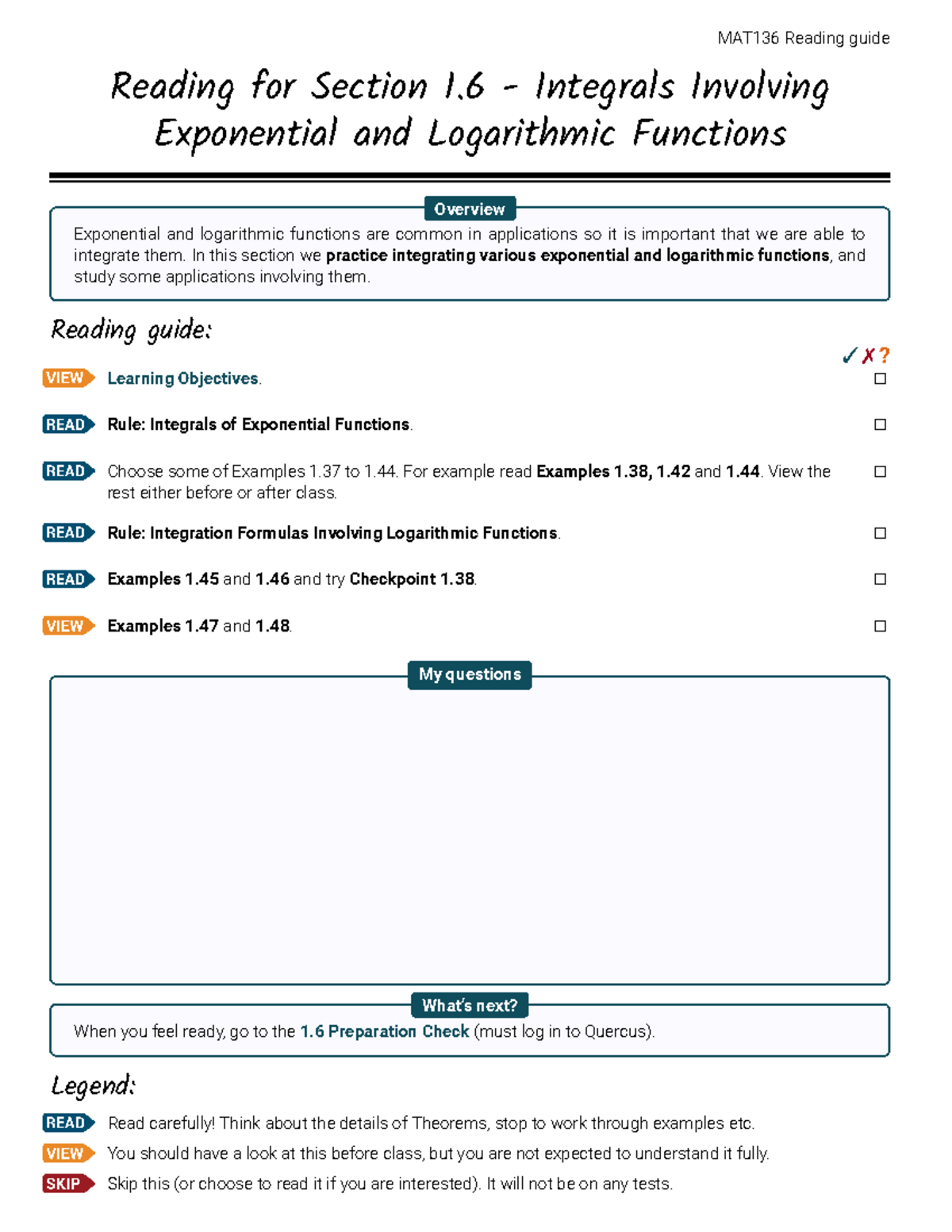 Reading Guide Section 1 - MAT136 Reading guide Reading for Section 1 ...