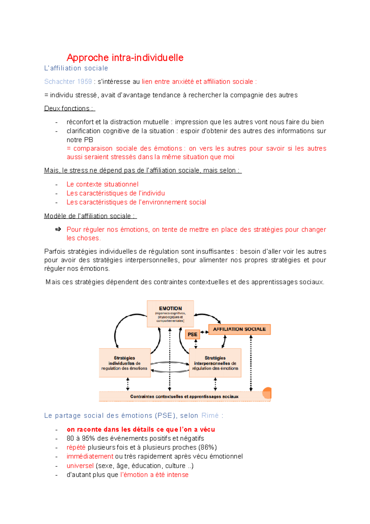 Approche intra - Approche intra-individuelle L’affiliation sociale ...