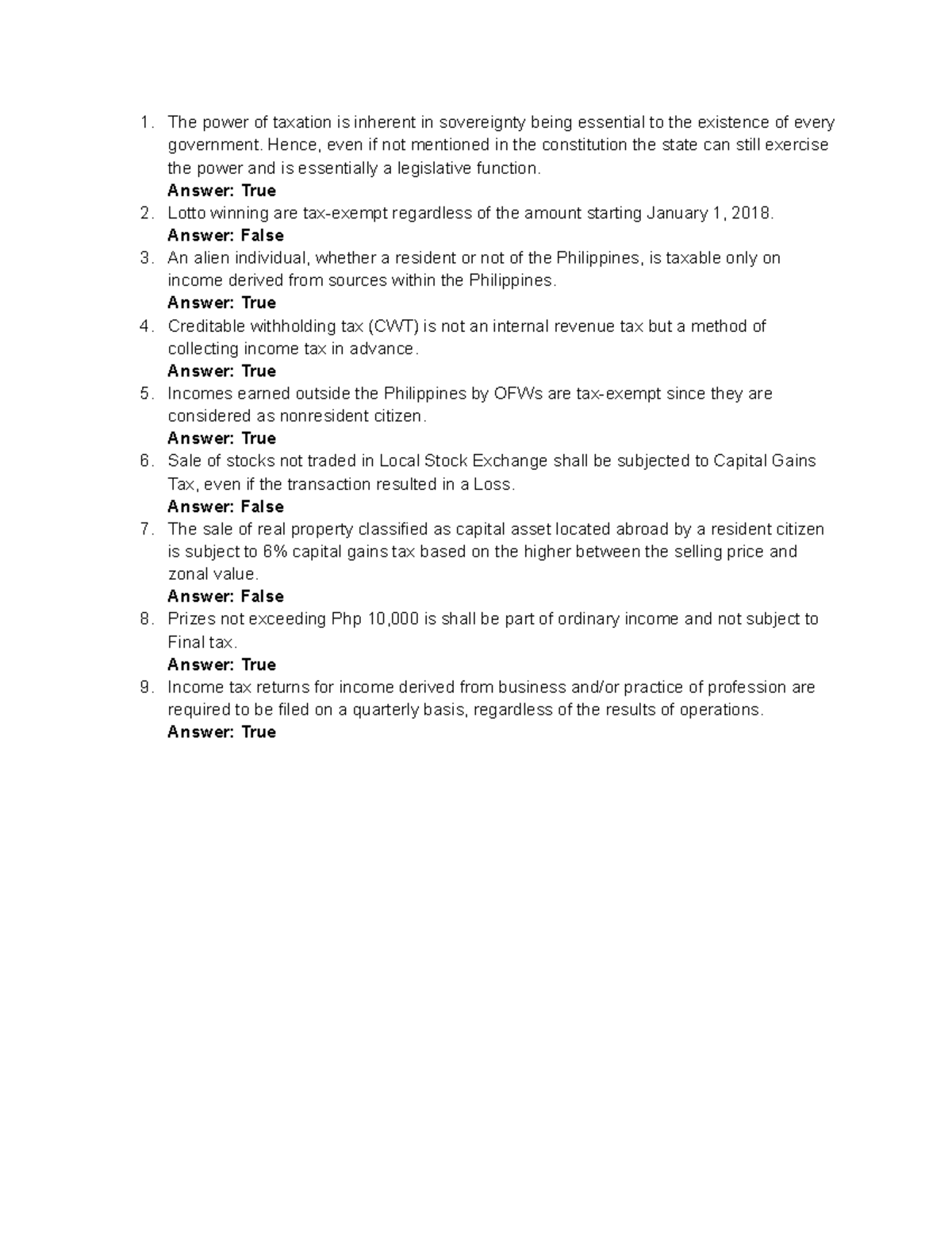 The power of taxation is inherent in sovereignty - Hence, even if not ...