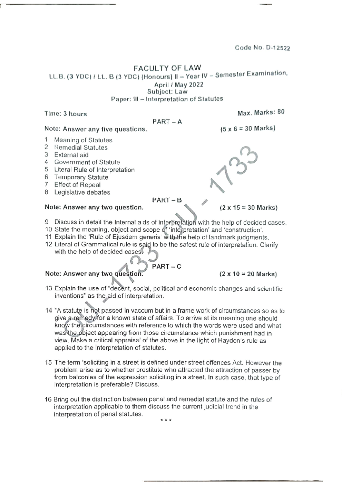 IOS - LLb 3rd semester - LLB LAW (Honors - Studocu