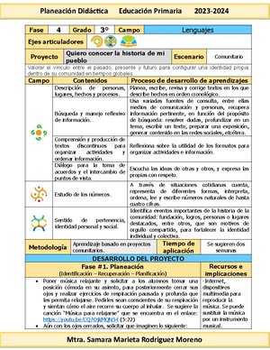 3° S4 y 5 Planeación Profa Kempis - Ciclo escolar 202 4 - 2025 Semana 4 y 5: del 16 al 27 de ...