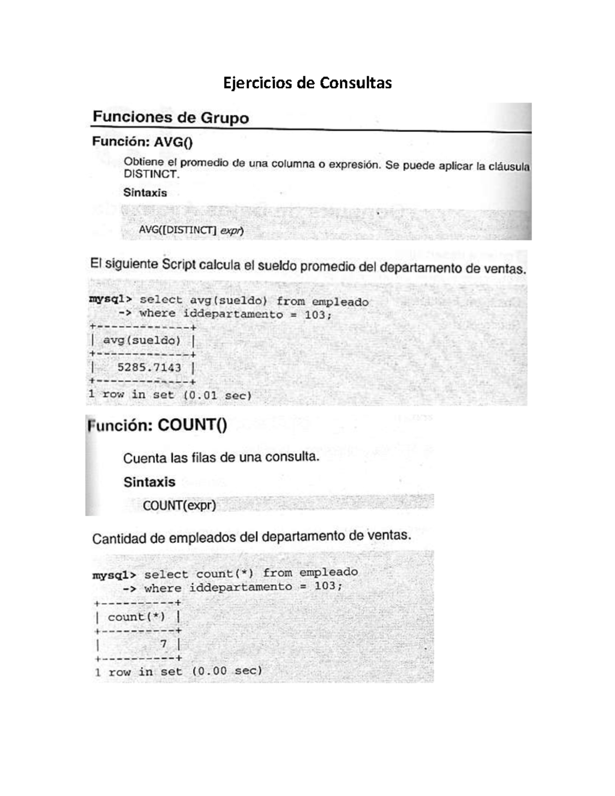 Ejercicios de Consultas Mysql Practica 1 - Gestion de datos 1 ...