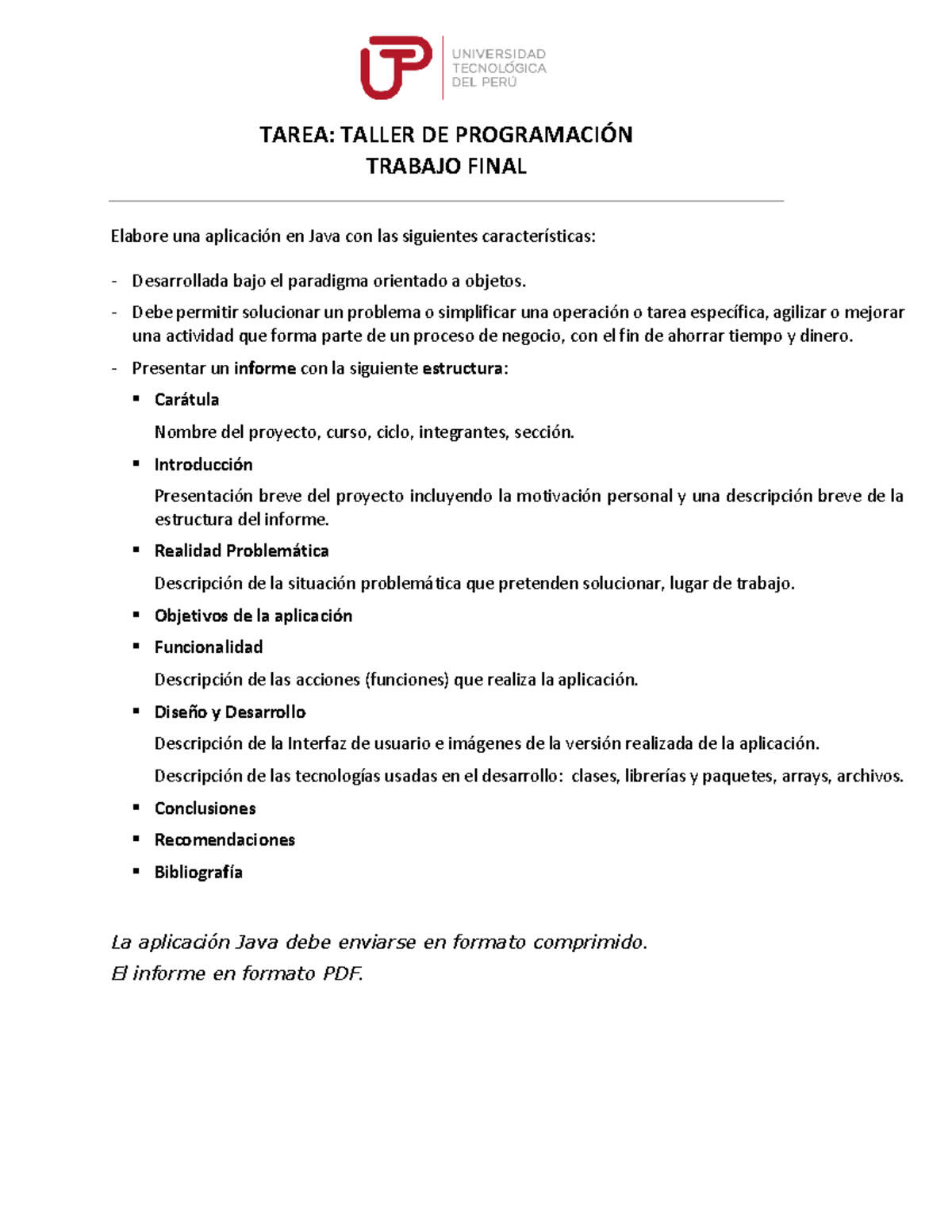 S18.s1 - Trabajo Final-1 - TAREA: TALLER DE PROGRAMACI”N TRABAJO FINAL ...