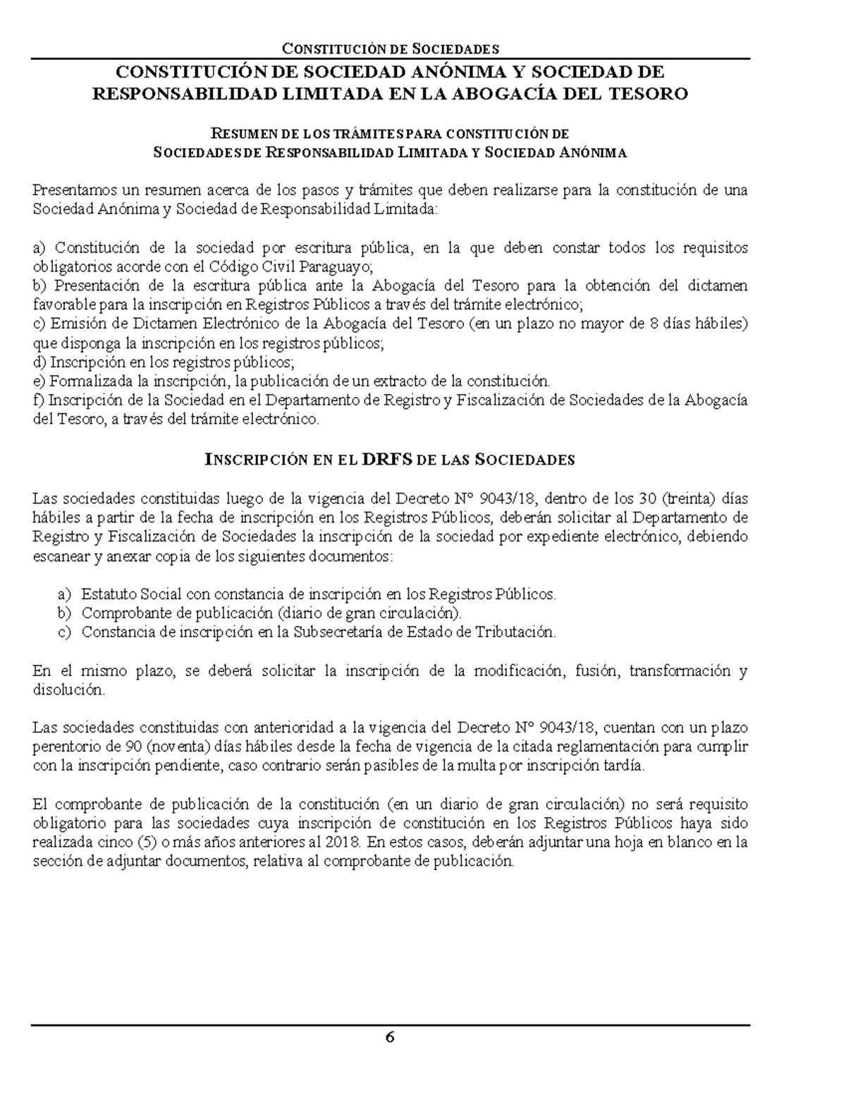Constitución S.A. y S.R.L - CONSTITUCIÓN DE SOCIEDAD ANÓNIMA Y SOCIEDAD DE RESPONSABILIDAD ...