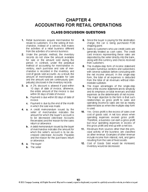 Class discussion ques - Exam questions - 1 CHAPTER 1 THE ROLE OF ...
