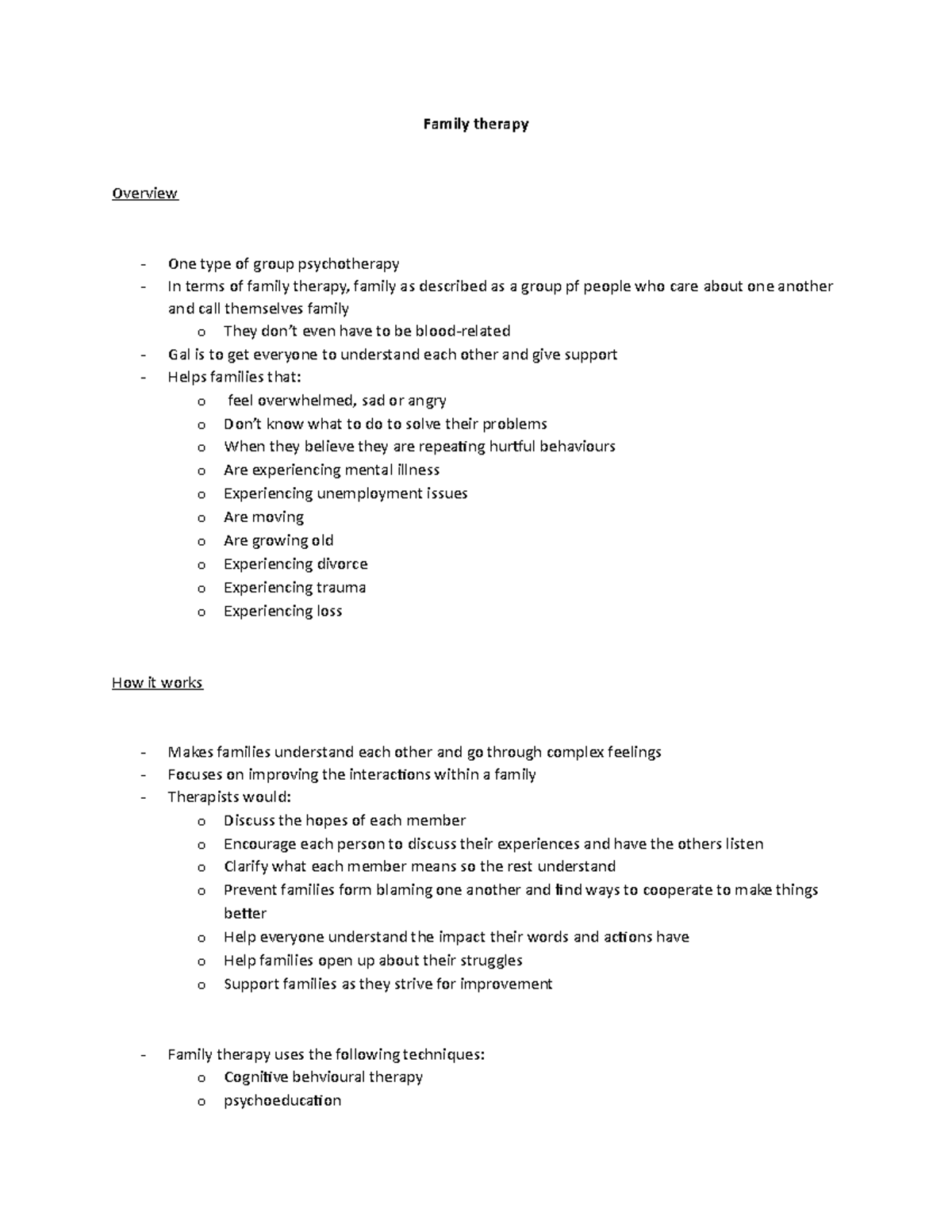 Family therapy - Family therapy Overview One type of group ...