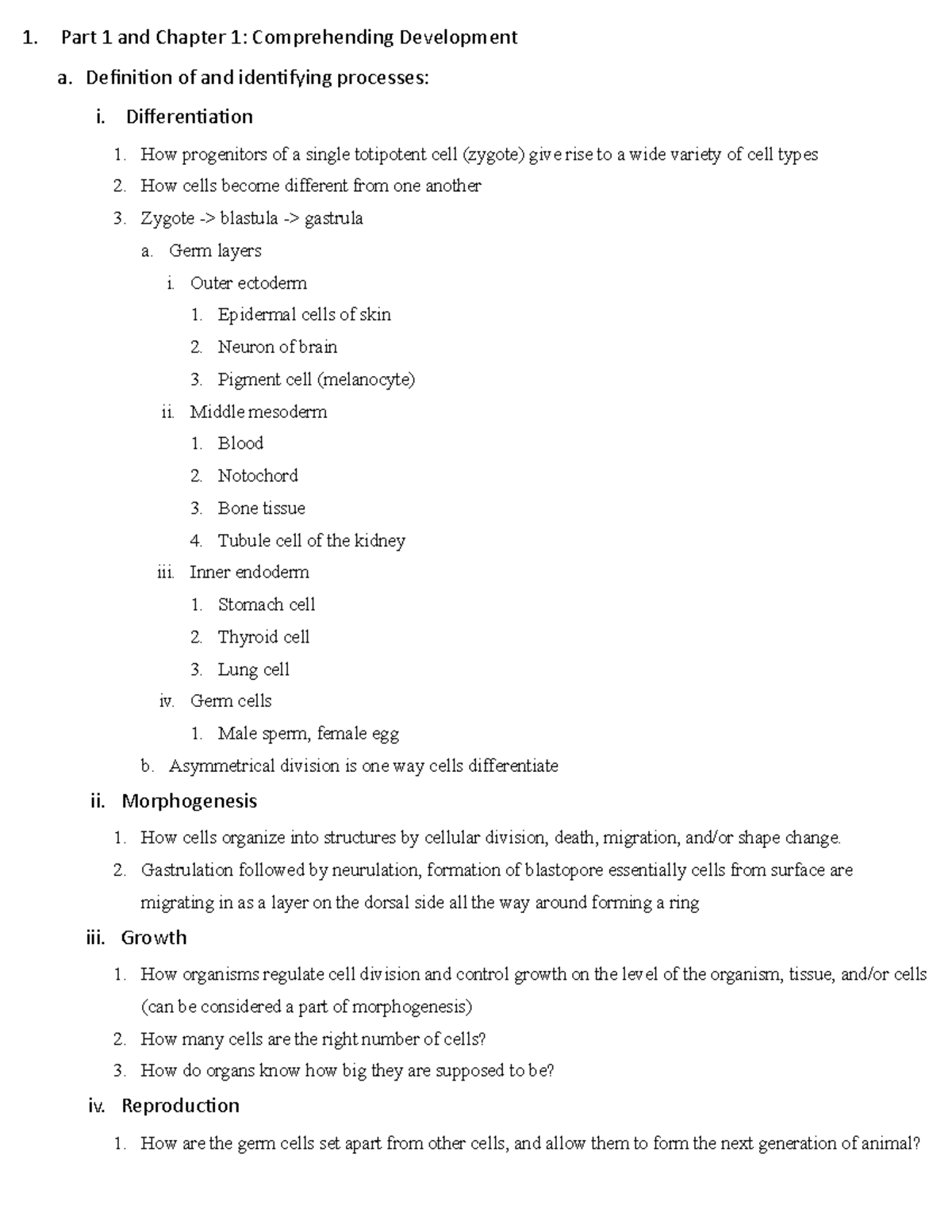 Genetics - Summary of Comprehending Development , Cell Specification ...