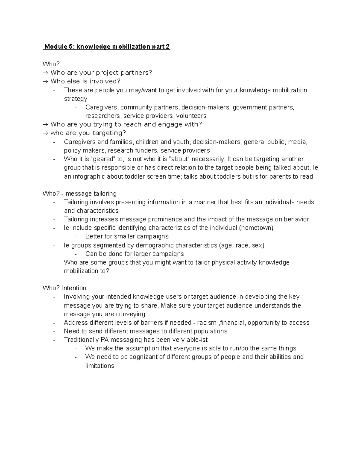 LEC 5 - Important Acronyms with PA - Module 5: knowledge mobilization ...