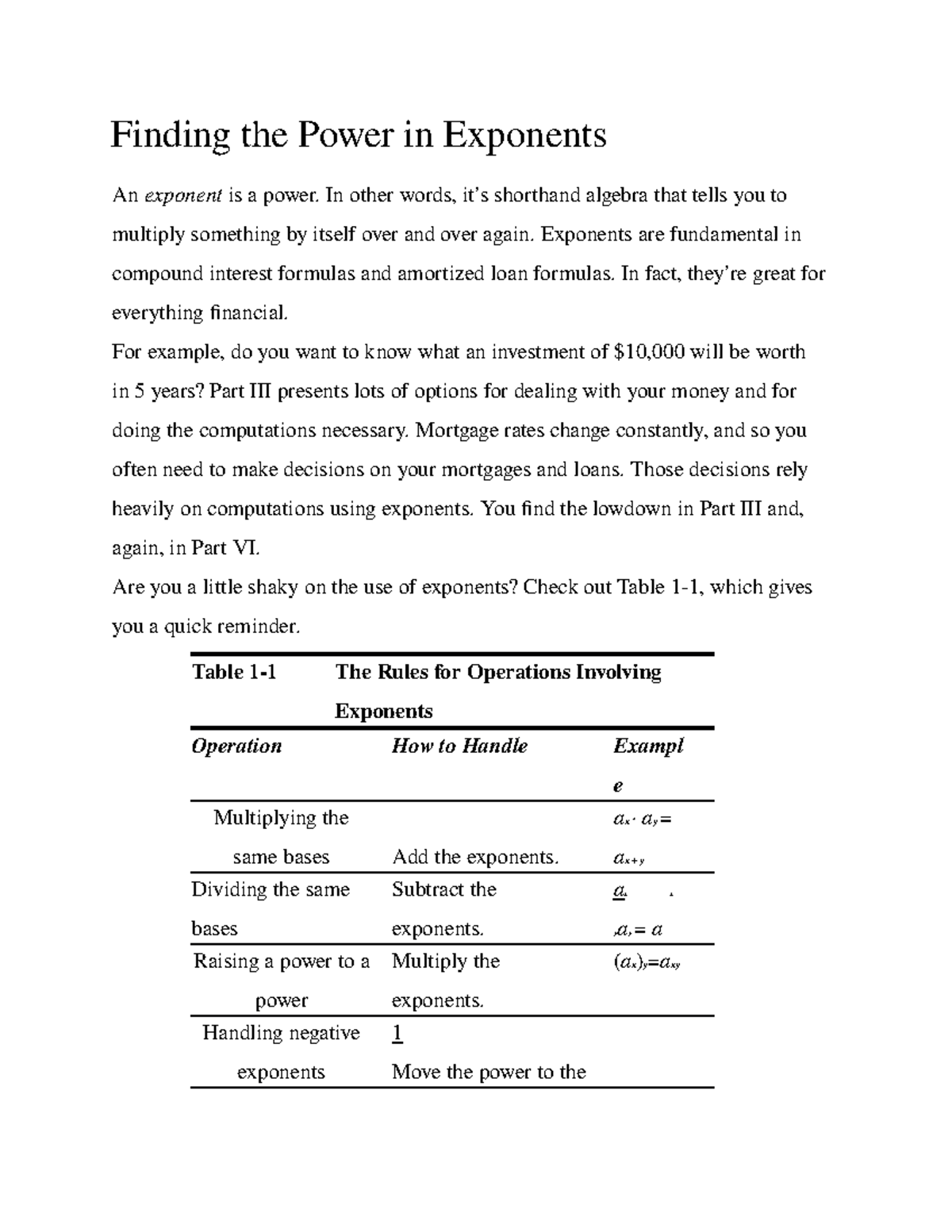 Finding the Power in Exponents - In other words, it’s shorthand algebra ...