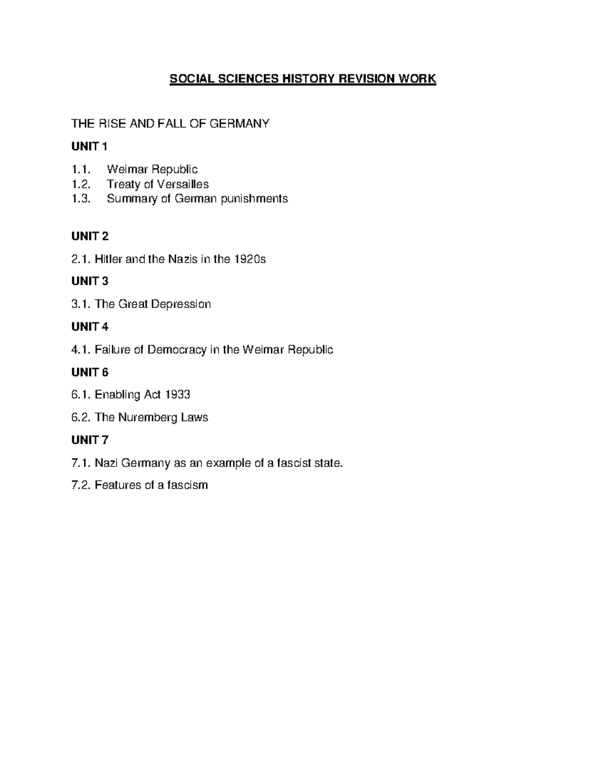 Social Science History Revision Guidelines-1 - SOCIAL SCIENCES HISTORY ...