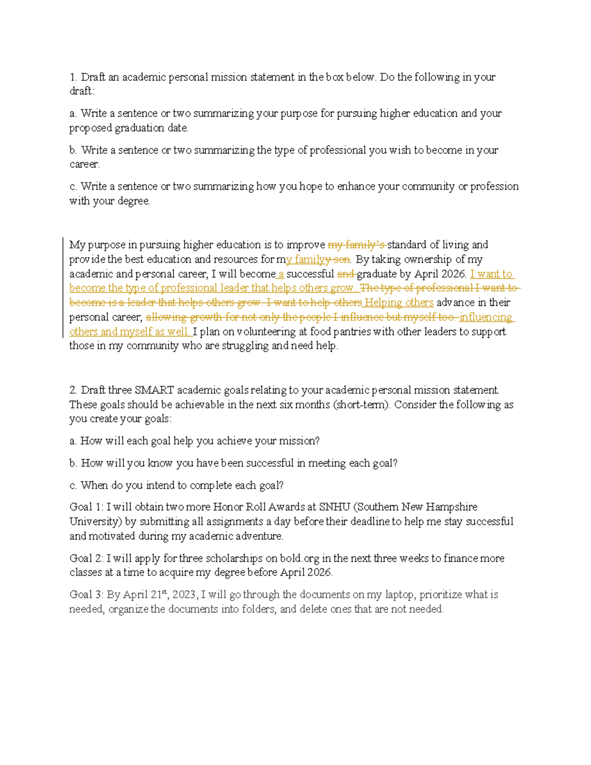 4-2 Activity Edited - Exercise sheet - Draft an academic personal ...