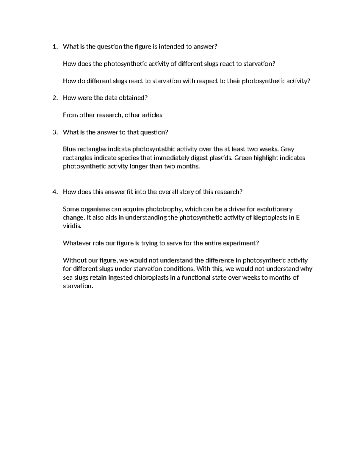 Questions for Figures - What is the question the figure is intended to ...